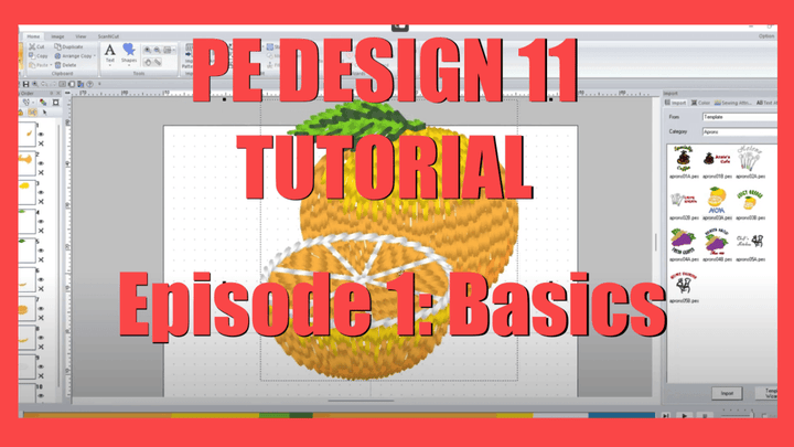 PE Design 11 Tutorial: Basics – Sewing Machines UK