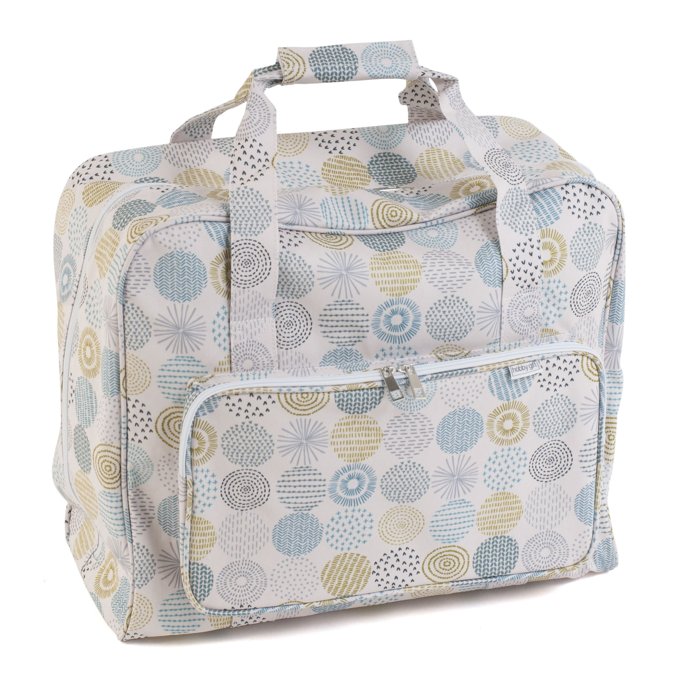 Sewing Machine Bag: Green/Blue Circle Pattern – Sewing Machines UK