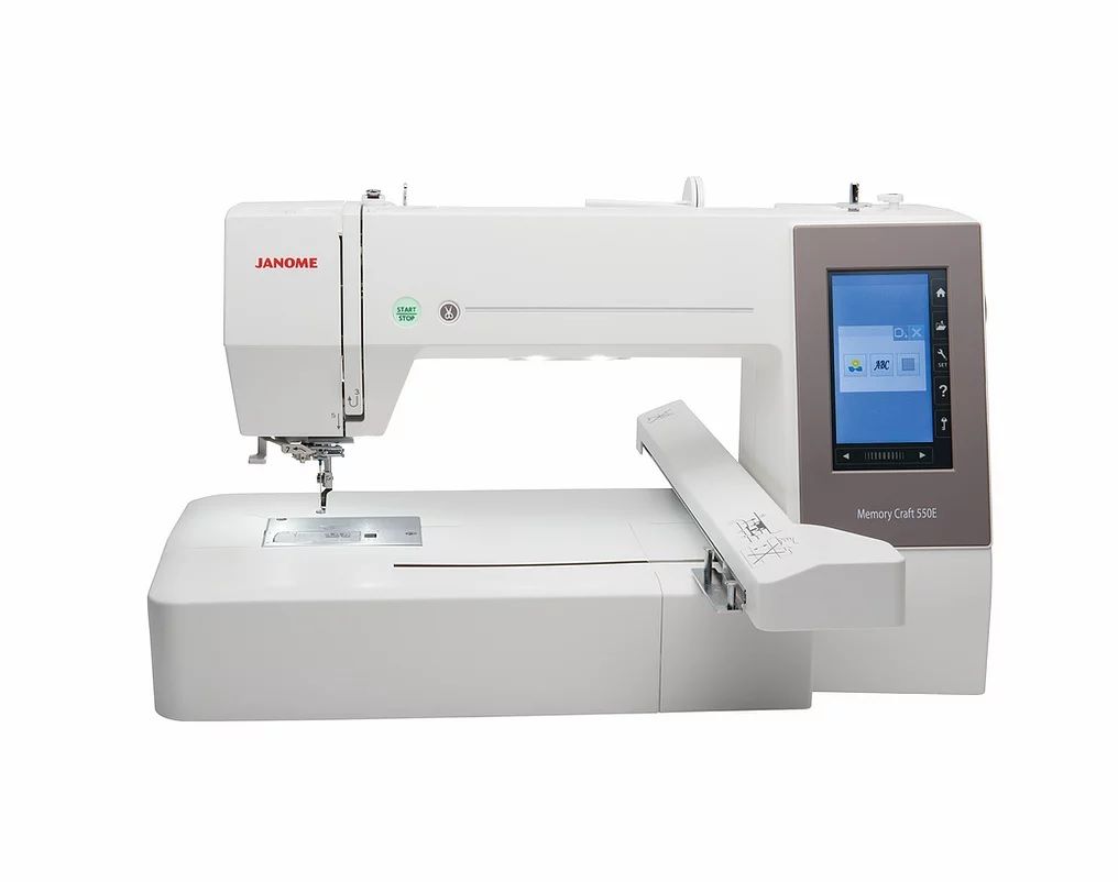 Janome Memory Craft 550E Embroidery Machine - 180 Built-in Designs ...