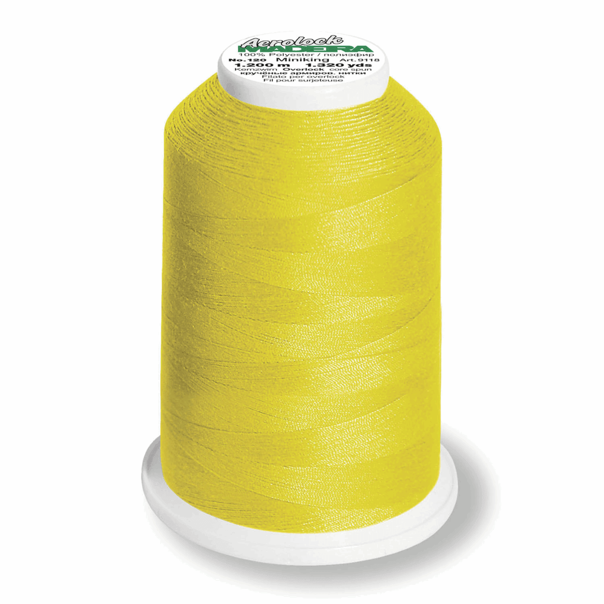Madeira Aerolock overlocker thread 9360 Canary: 2,500m – Sewing Machines UK