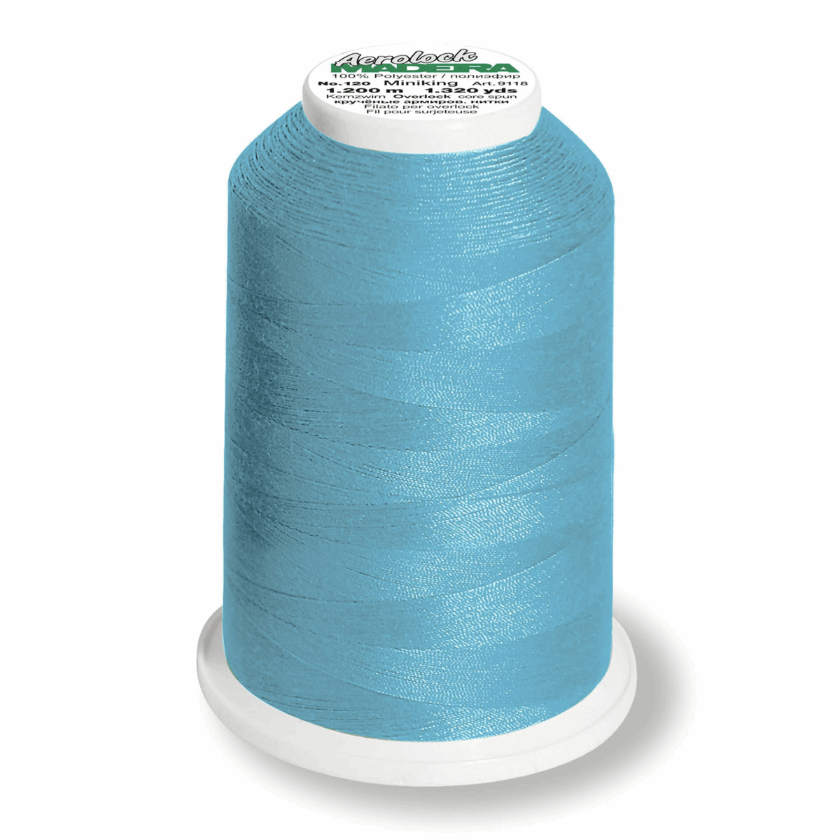 Madeira Aerolock overlocker thread 9892 Turquoise: 2,500m – Sewing ...