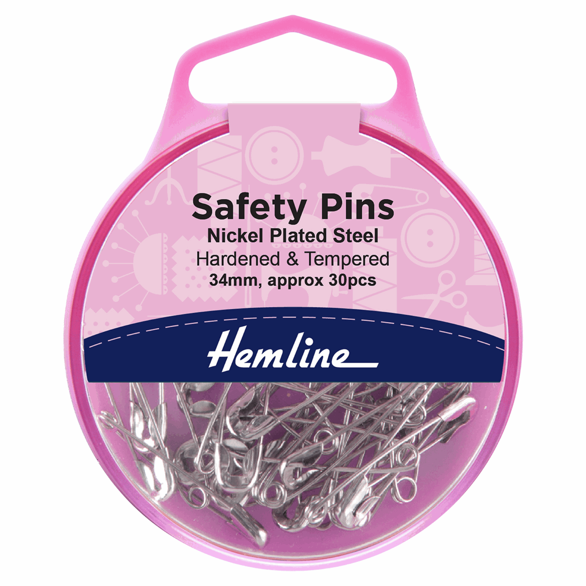 Safety Pins: 23mm: Nickel: 50 Pieces – Sewing Machines UK