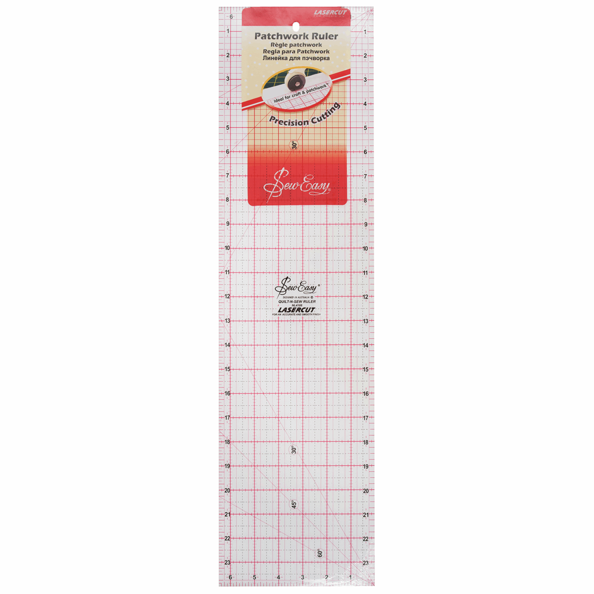 Patchwork Ruler: 24 x 6.5in - Quilting & Patchwork - Sew Easy – Sewing ...