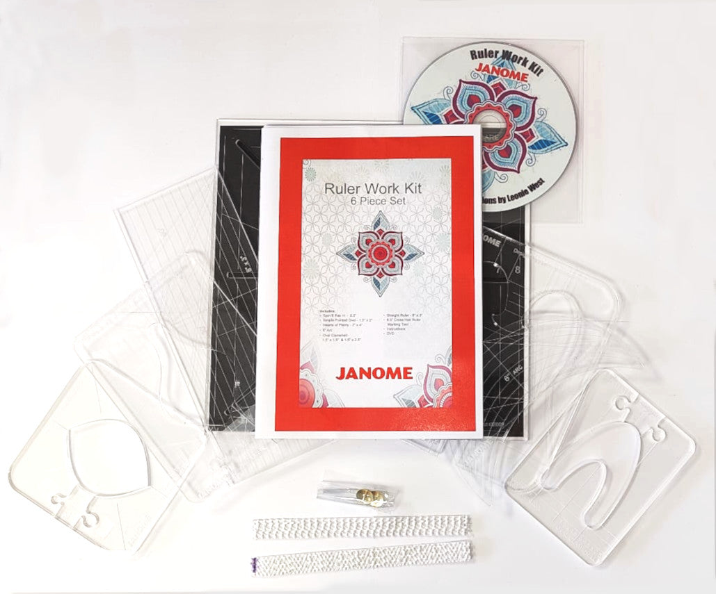 Janome - Ruler Work Kit - For Free Motion Embroidery – Sewing Machines UK